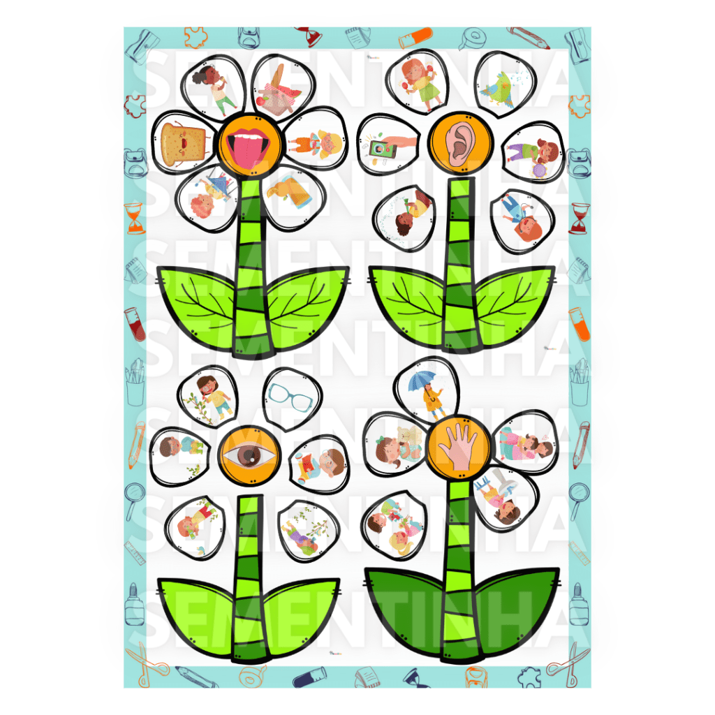 PDF Jogo Monte a Flor - 5 Sentidos - Minha Bíblia Eu Vou Ler - Ensine a ...